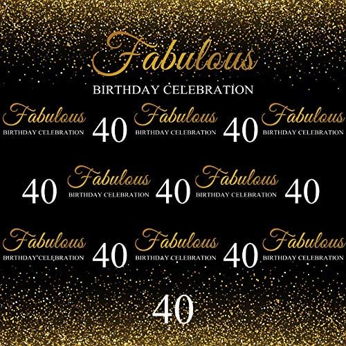 Amazon.com : Yeele 7x7ft 40th Birthday Backdrop Customizable 40 Years ...