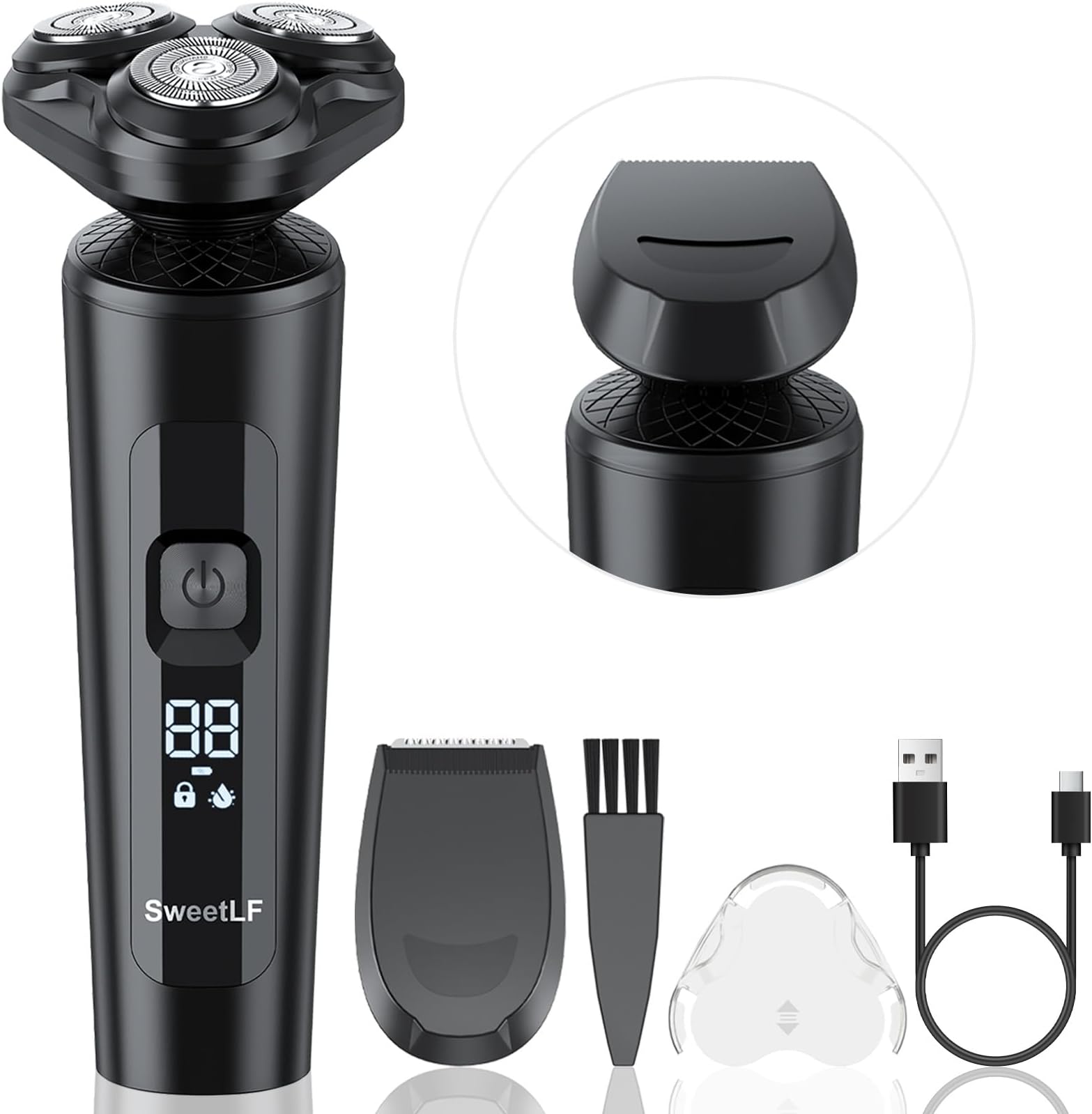 Amazon.com: Electric Shavers for Men, Ipx7 Waterproof Electric Razors ...
