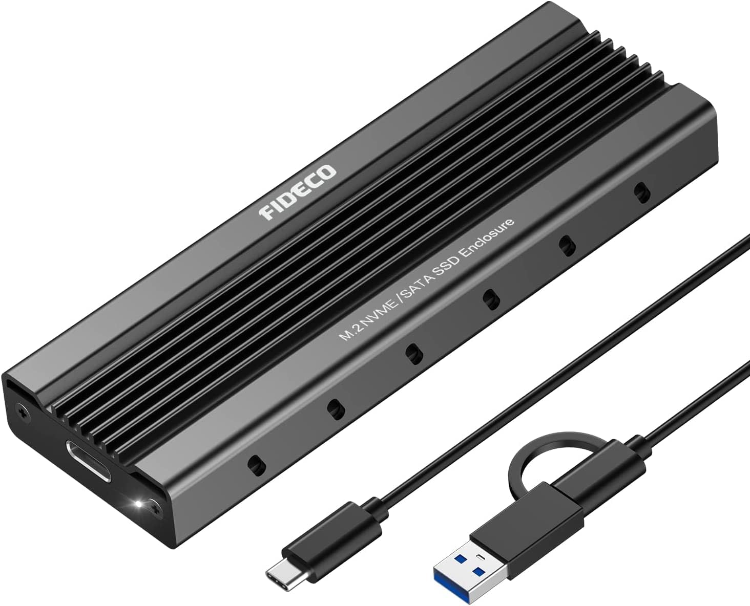 FIDECO M.2 NVME External SSD Enclosure, PCIe USB 3.1 Gen 2 10Gbps ...