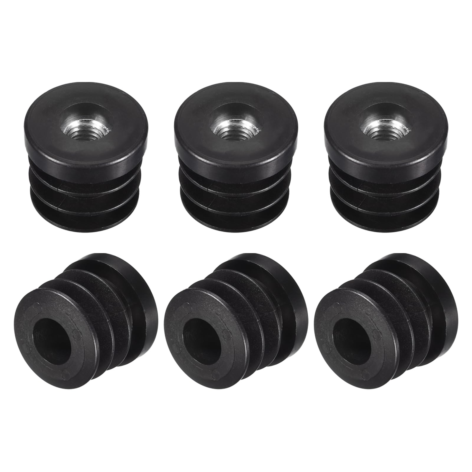 Amazon.com: uxcell 6Pcs Plastic Threaded Tube Inserts with M10 Thread ...