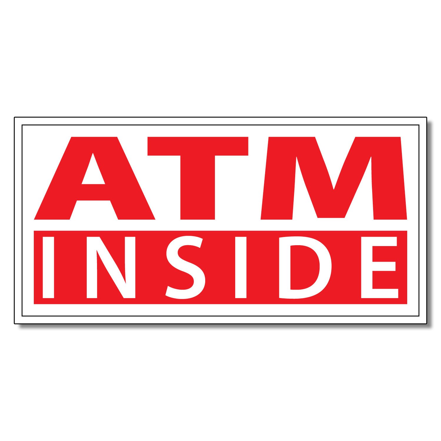 Amazon.com : Atm Inside Business Decal Sticker Retail Store Sign 9.5 X ...