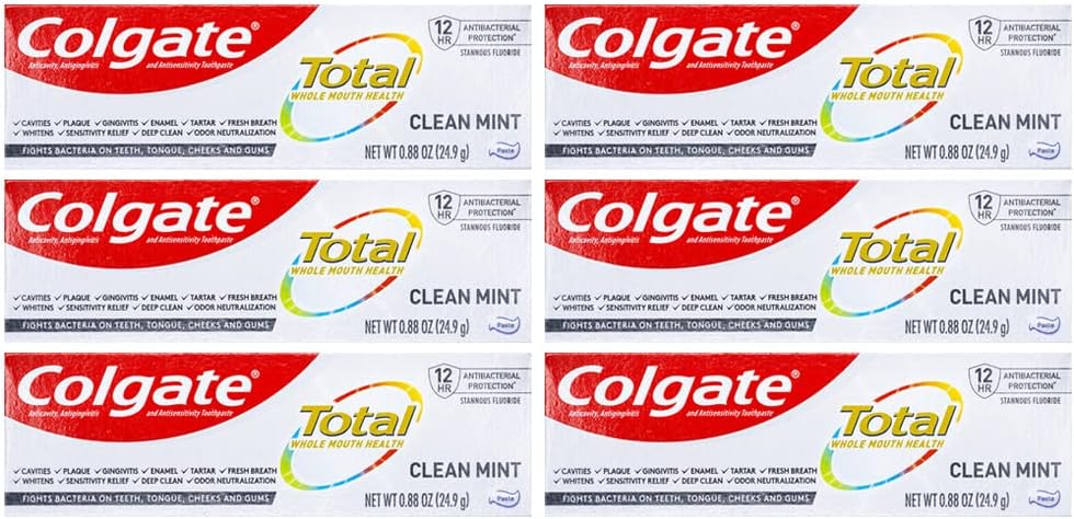 Amazon.com : Colgate Total Toothpaste, Clean Mint, Travel Size 0.88 oz ...