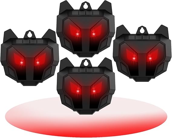 Amazon.com: 4 Pack NUIODW Solar Nocturnal Animal Repeller Predator ...
