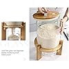 Glass Rice Dispenser with Wooden Stand, Flour and Sugar Container ...
