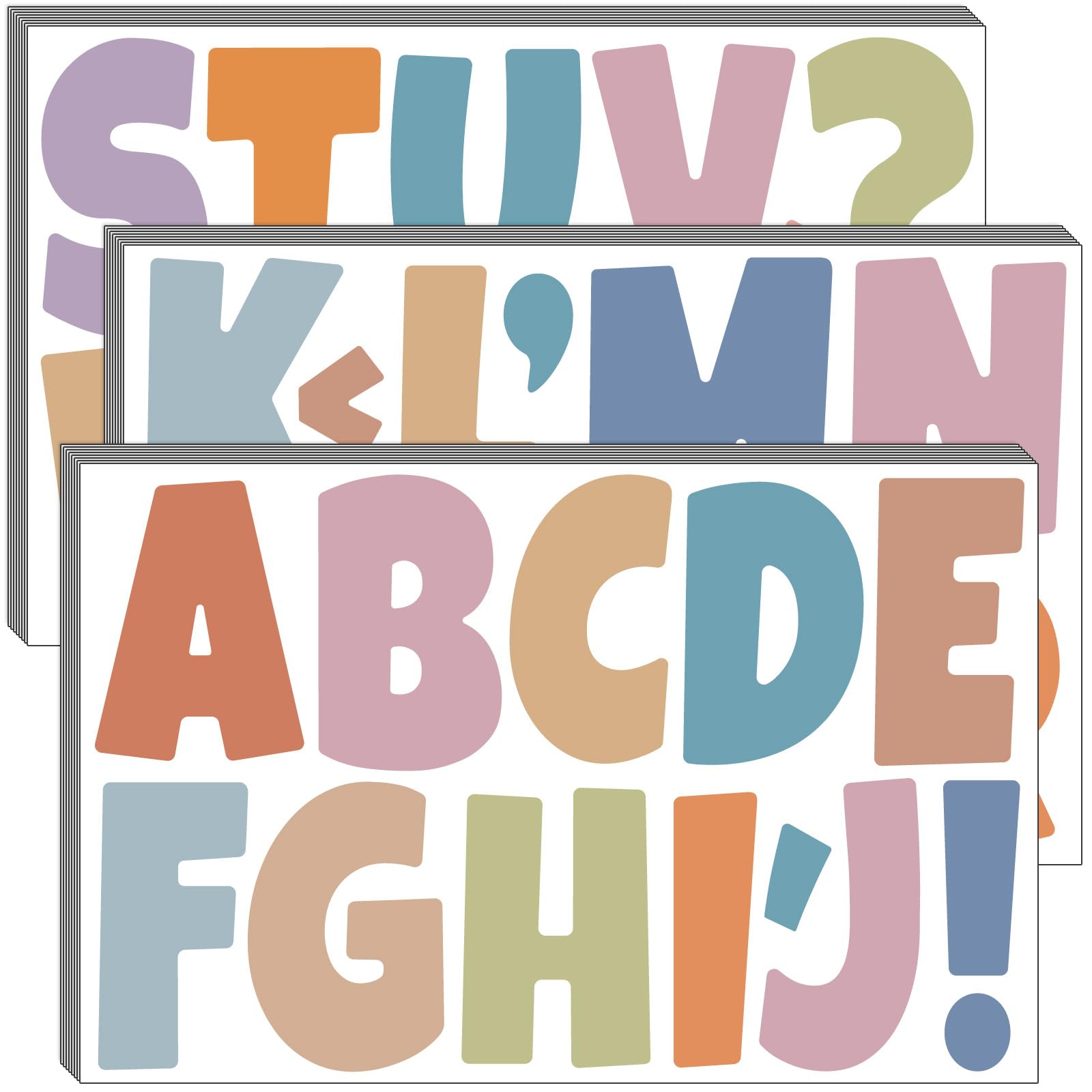 Amazon.com: Bemeol Bulletin Board Letters Set 18 Sheets 3 Inch Alphabet ...