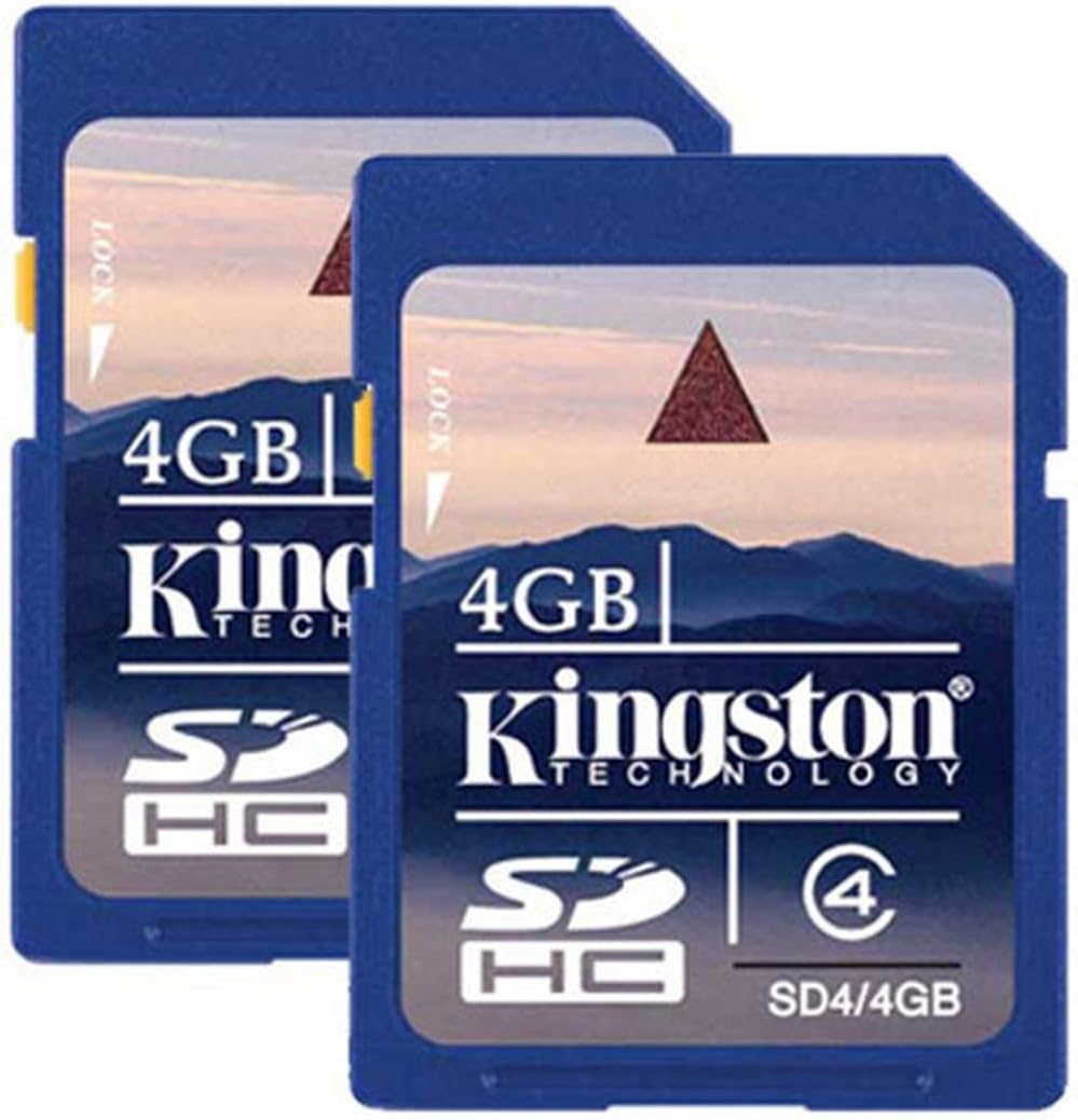 Amazon.com: Kingston 4 GB Class 4 SDHC Flash Memory Card 2-Pack SD4/4GB ...