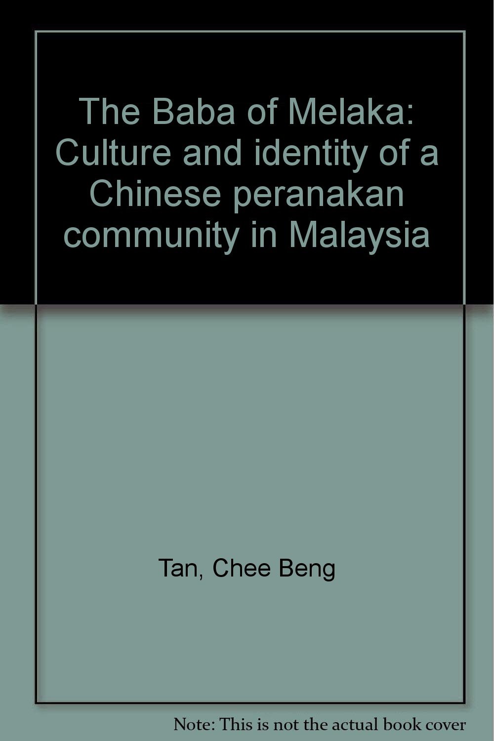 Buy The Baba of Melaka: Culture and identity of a Chinese peranakan ...