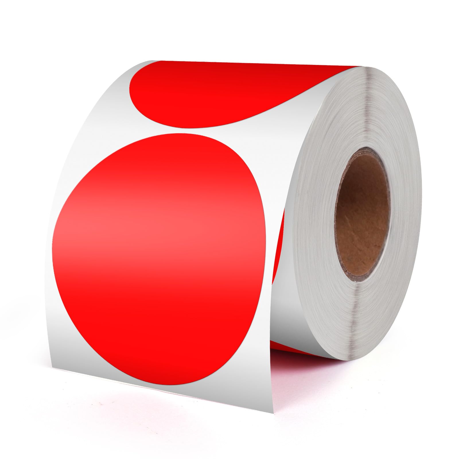 Meitaat Round Stickers Red 76 mm Circle Labels Colour Coding Dot Vinyl ...