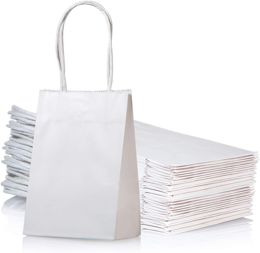 Amazon.com: Sparkle and Bash 50 Pack Small Gift Bags With Handles, 6 x ...