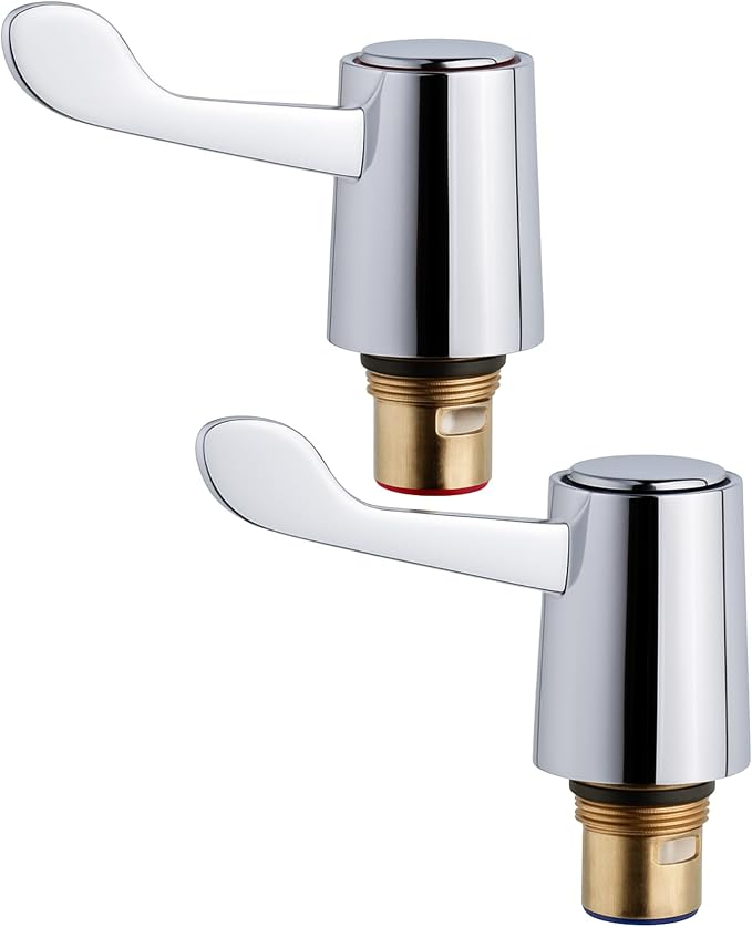 Excel Home Basin Sink Tap Lever Head Conversion Kit - Chrome Plated Hot ...