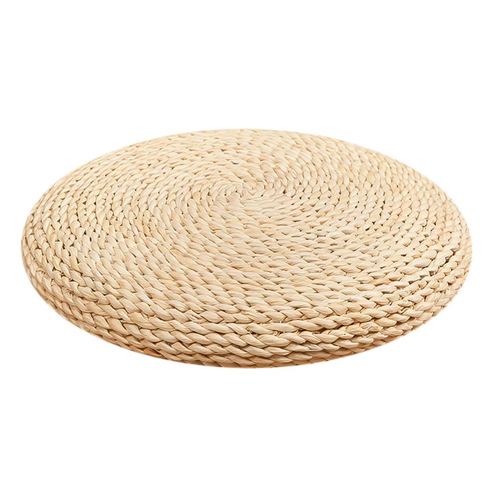 Amazon.com: Sewroro Tatami Floor Pillow Round Straw Woven Padded ...