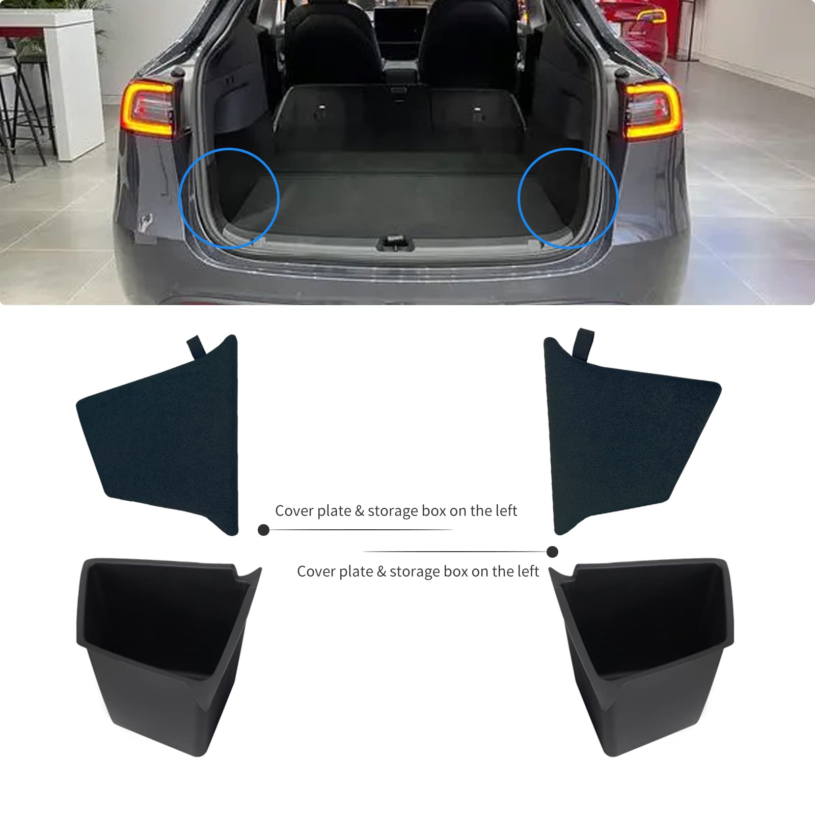 Snapklik.com : Powlamks Rear Trunk Storage Box 2 Pack For Tes La Model ...