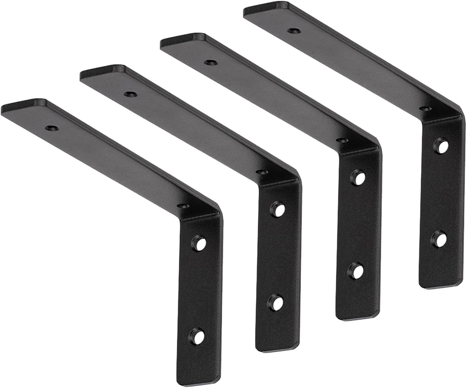 Amazon.com: Shelf Brackets (3/16" Inch Thick) L Type Black Brackets for ...