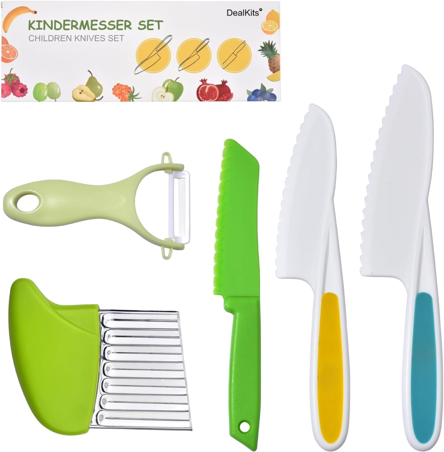 Kindermesser 5-teiliges Kinder Sicherheit Küchenmesser Set zum ...