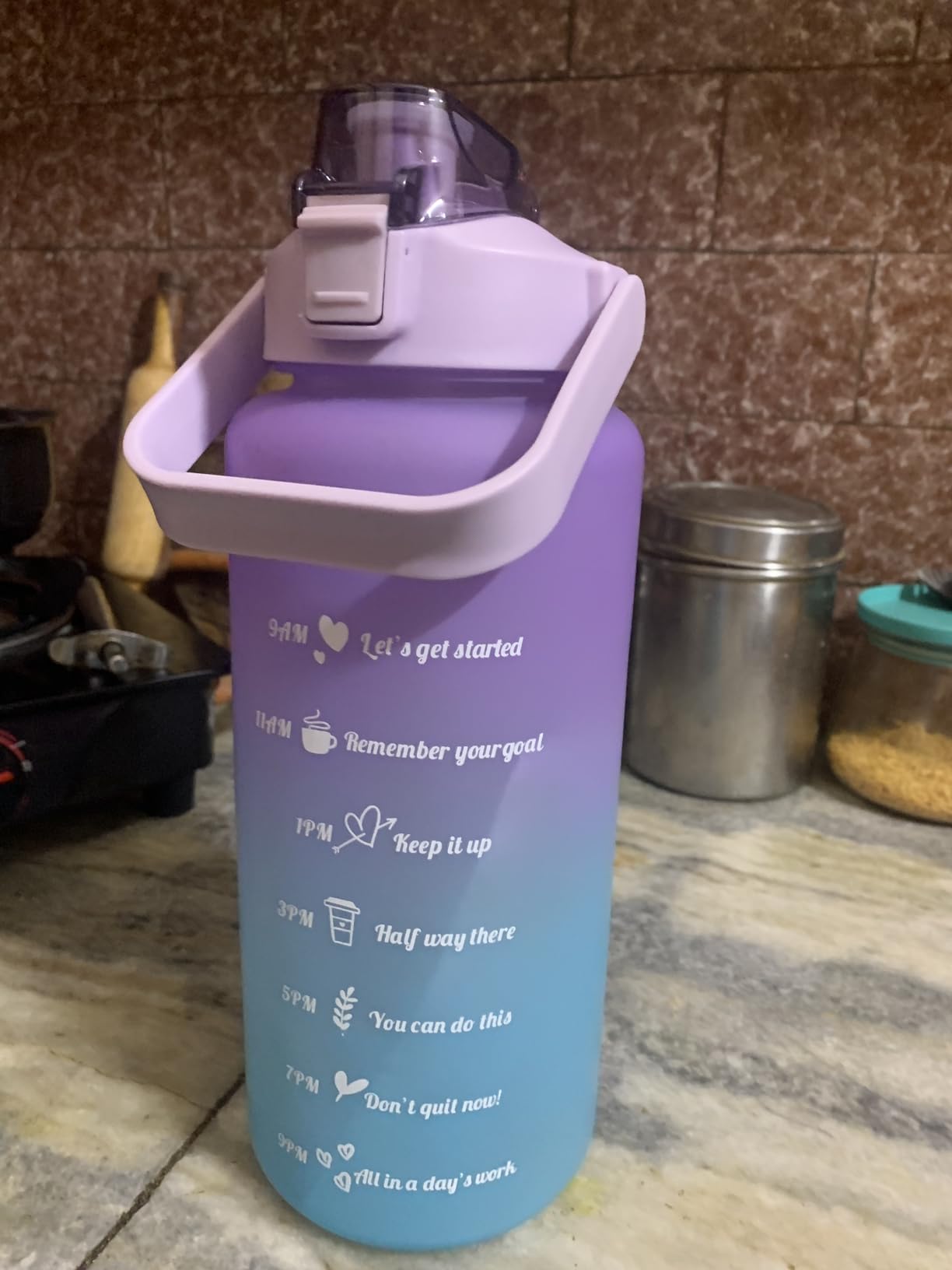 Virtuous Sipper Water Bottle 2ltr for Adults & Kids Motivational Water ...