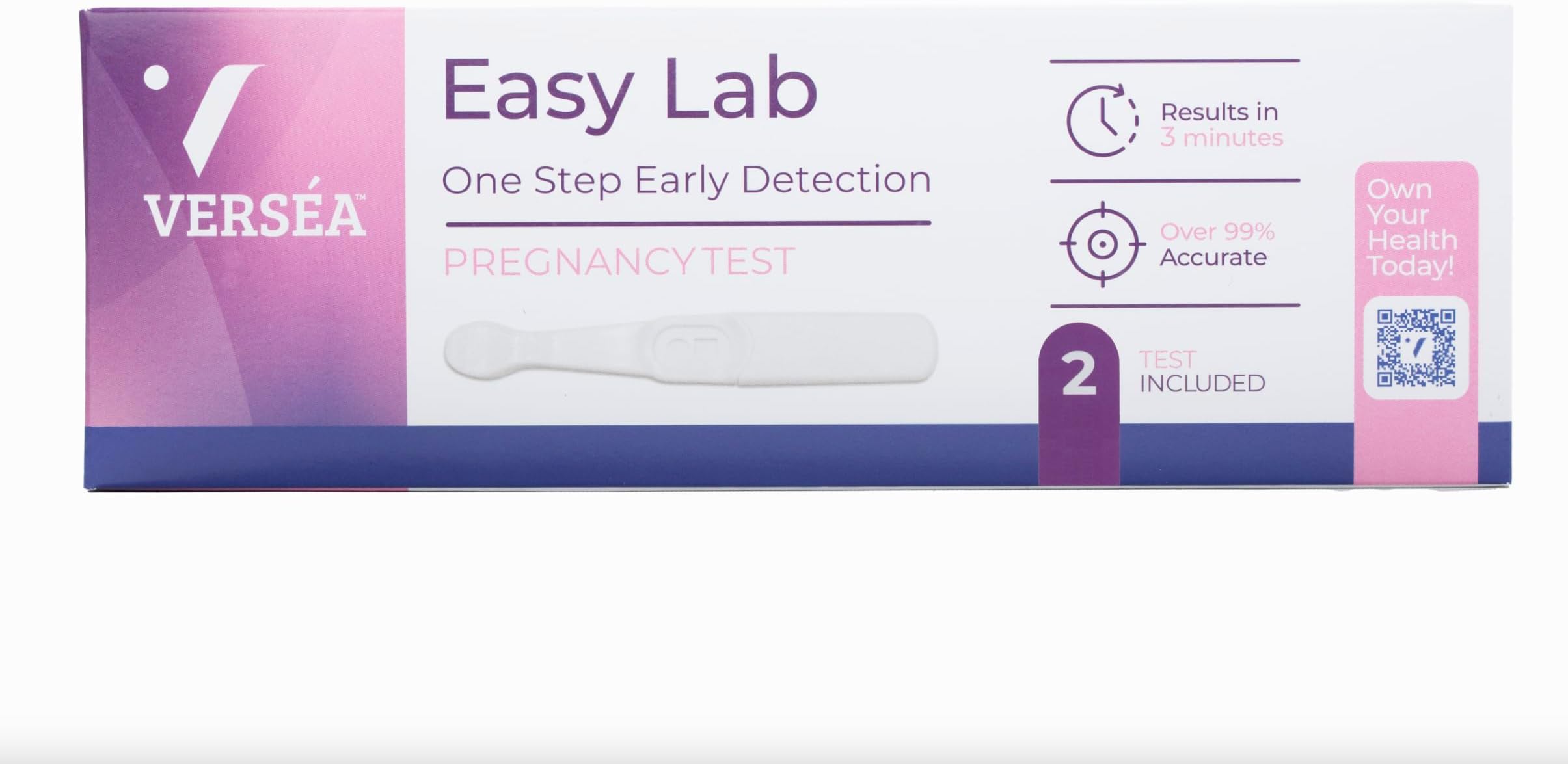 Amazon.com: Versea Easy Lab Pregnancy Test | 2 Pack, One Step Early ...
