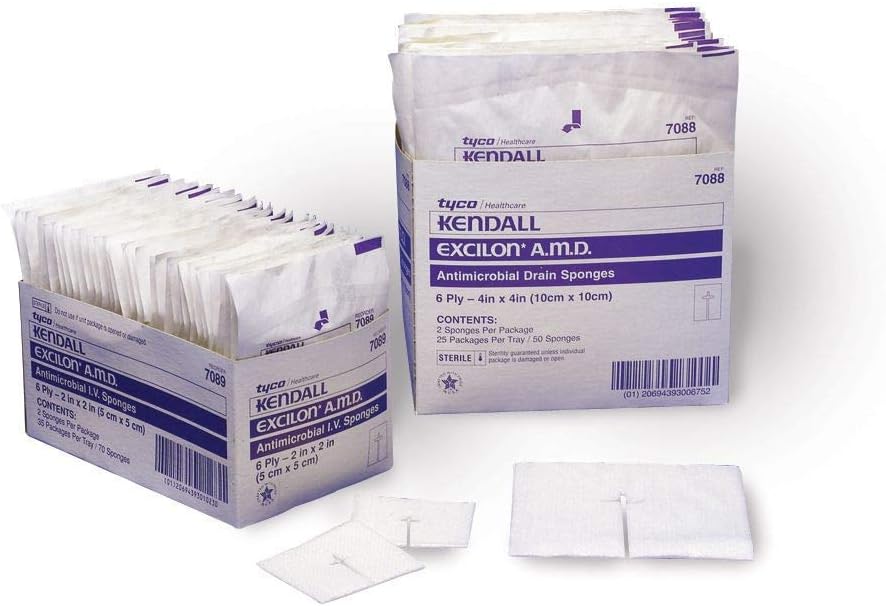 Amazon.com: Excilon AMD Antimicrobial I.V./Drain Sponge : Health ...