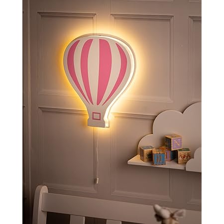 Marco Paul White Wooden Night Light Wall Mounted Nursery Lighting Baby ...