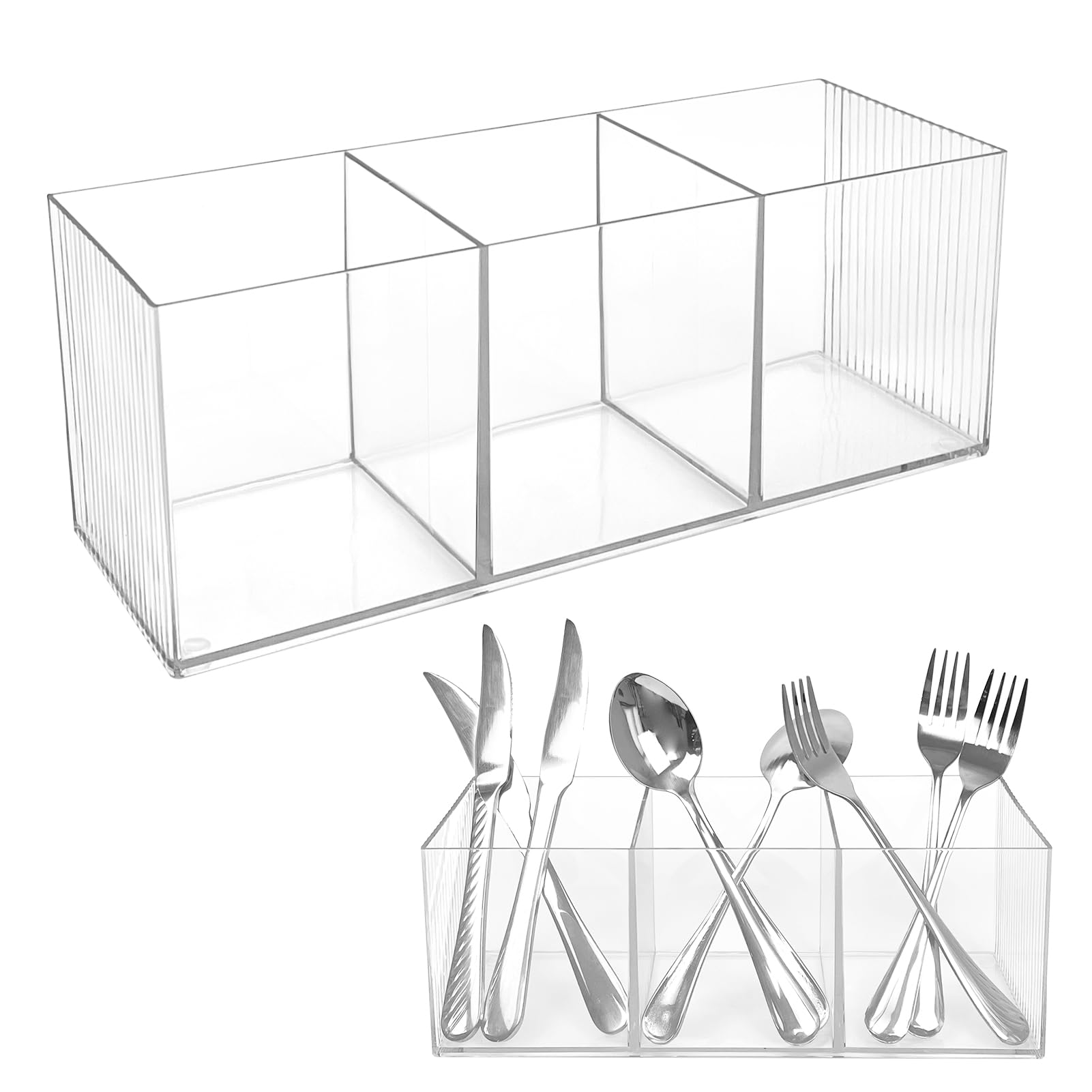 Amazon.com - Rainmae Cutlery Storage Organizer, Plastic Cutlery Utensil ...