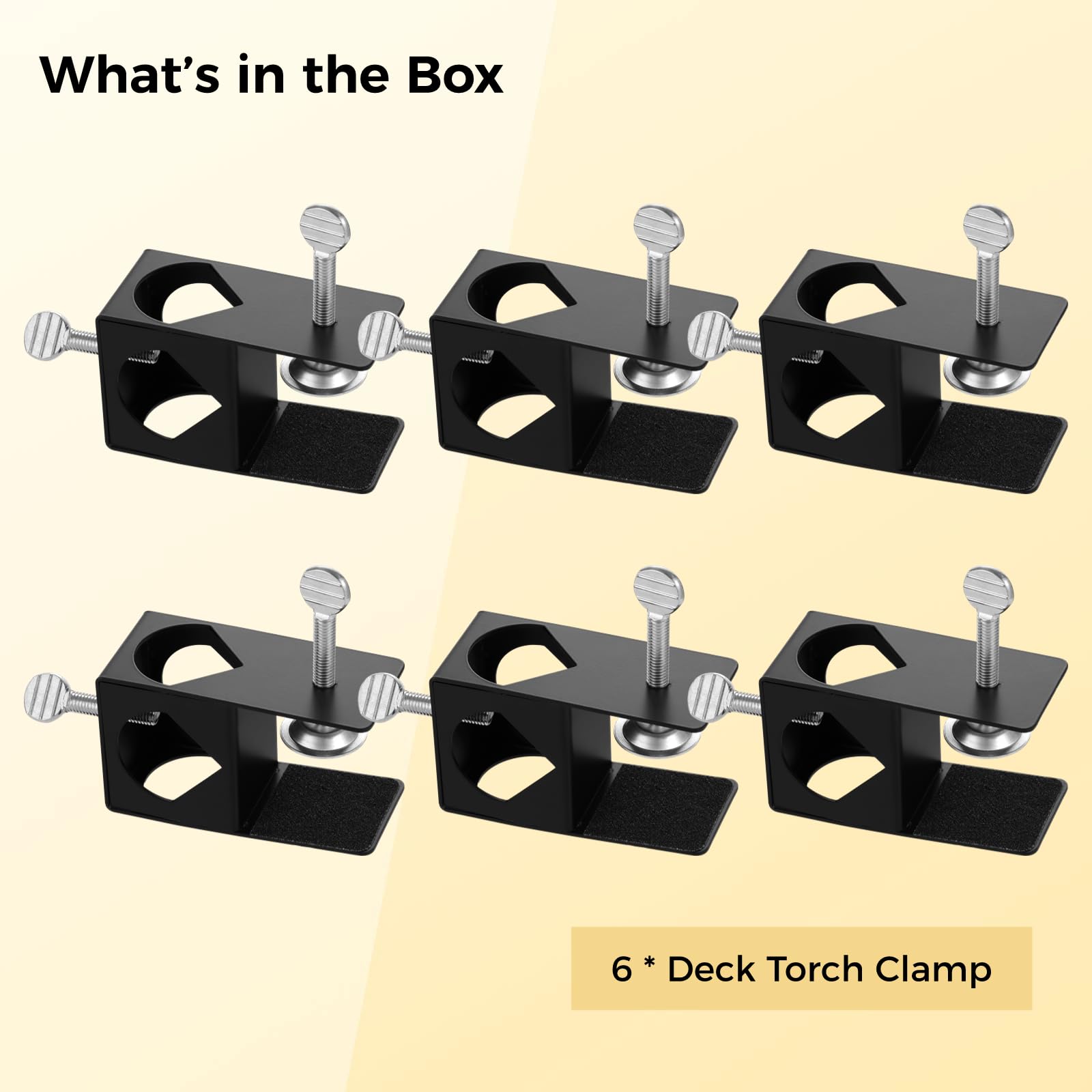 Snapklik.com : 6 PCS Deck Torch Clamps, Porch Rail Torch Clamp ...