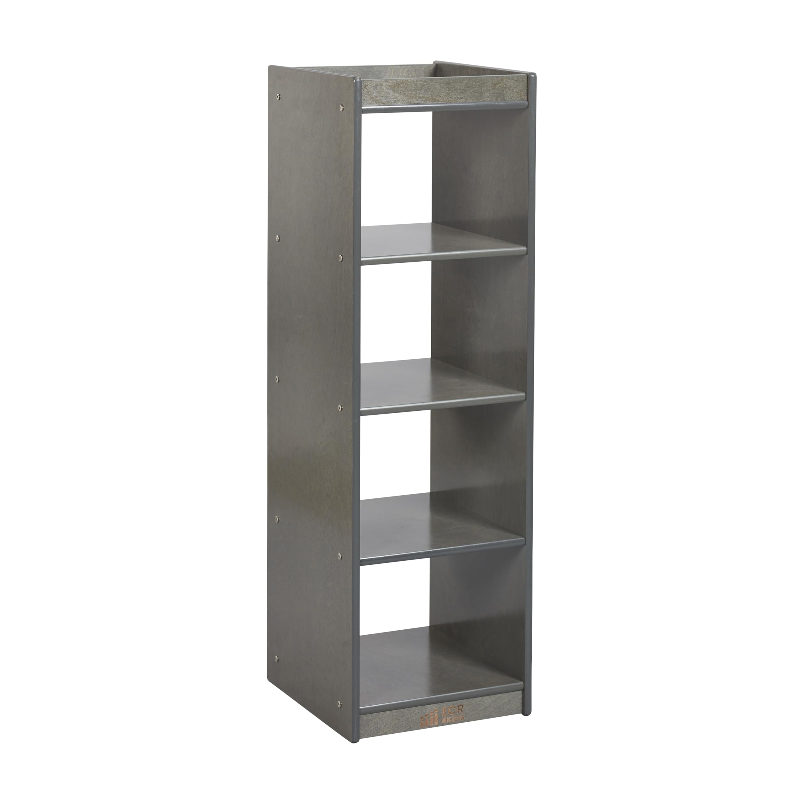 ECR4Kids 4-Cube Vertical Storage Cabinet, Display Shelf, Grey Wash ...