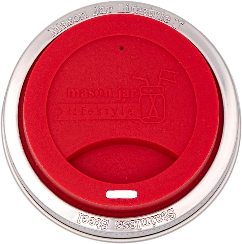 Amazon.com: Silicone Drinking Lids with Rust Proof Stainless Steel ...