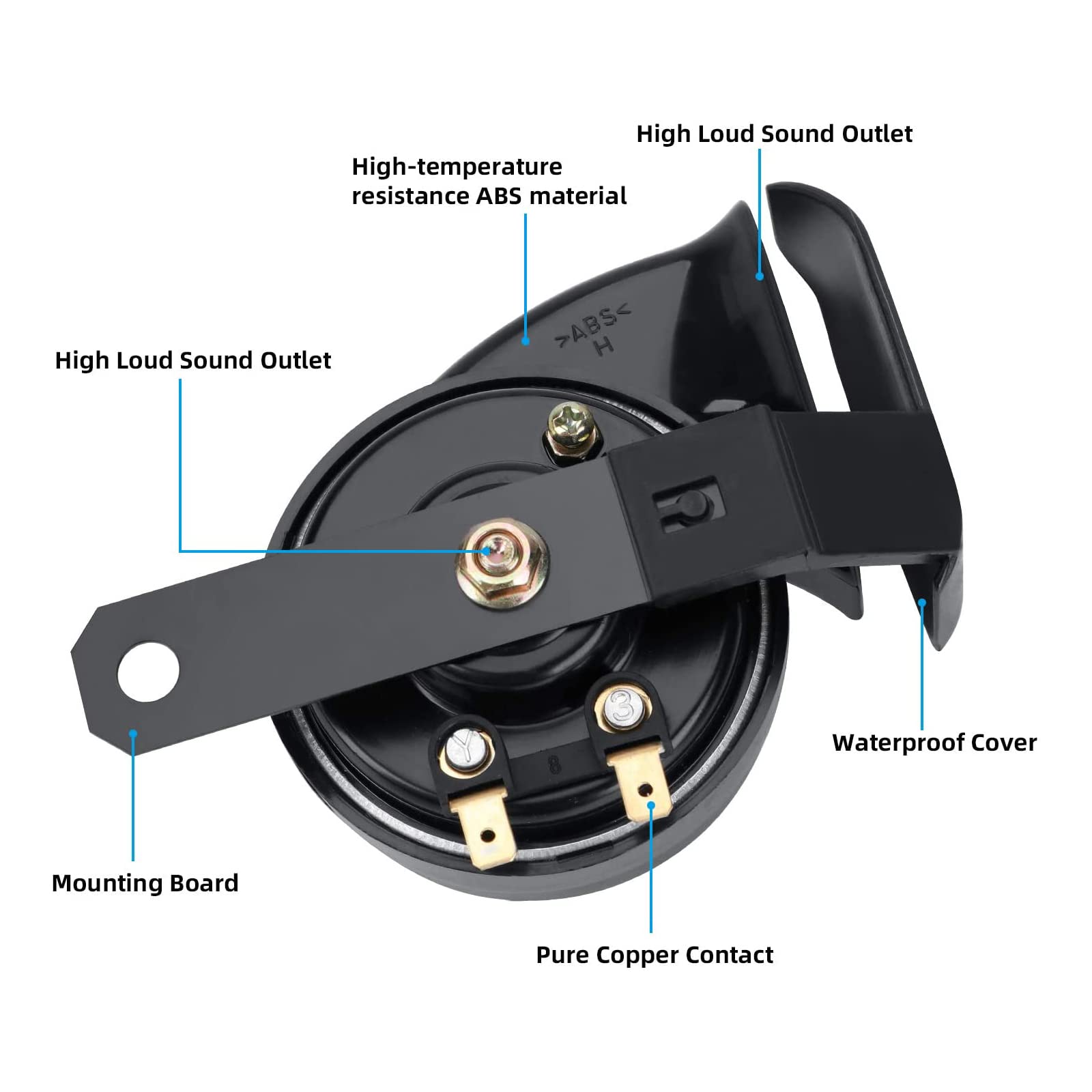 Snapklik.com : Mamiko Universal 12 Volt Golf Cart Horn Kit For EZGO ...
