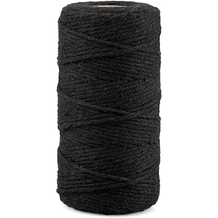 Amazon.com : Black String,100M/328 Feet Cotton String Bakers Twines ...