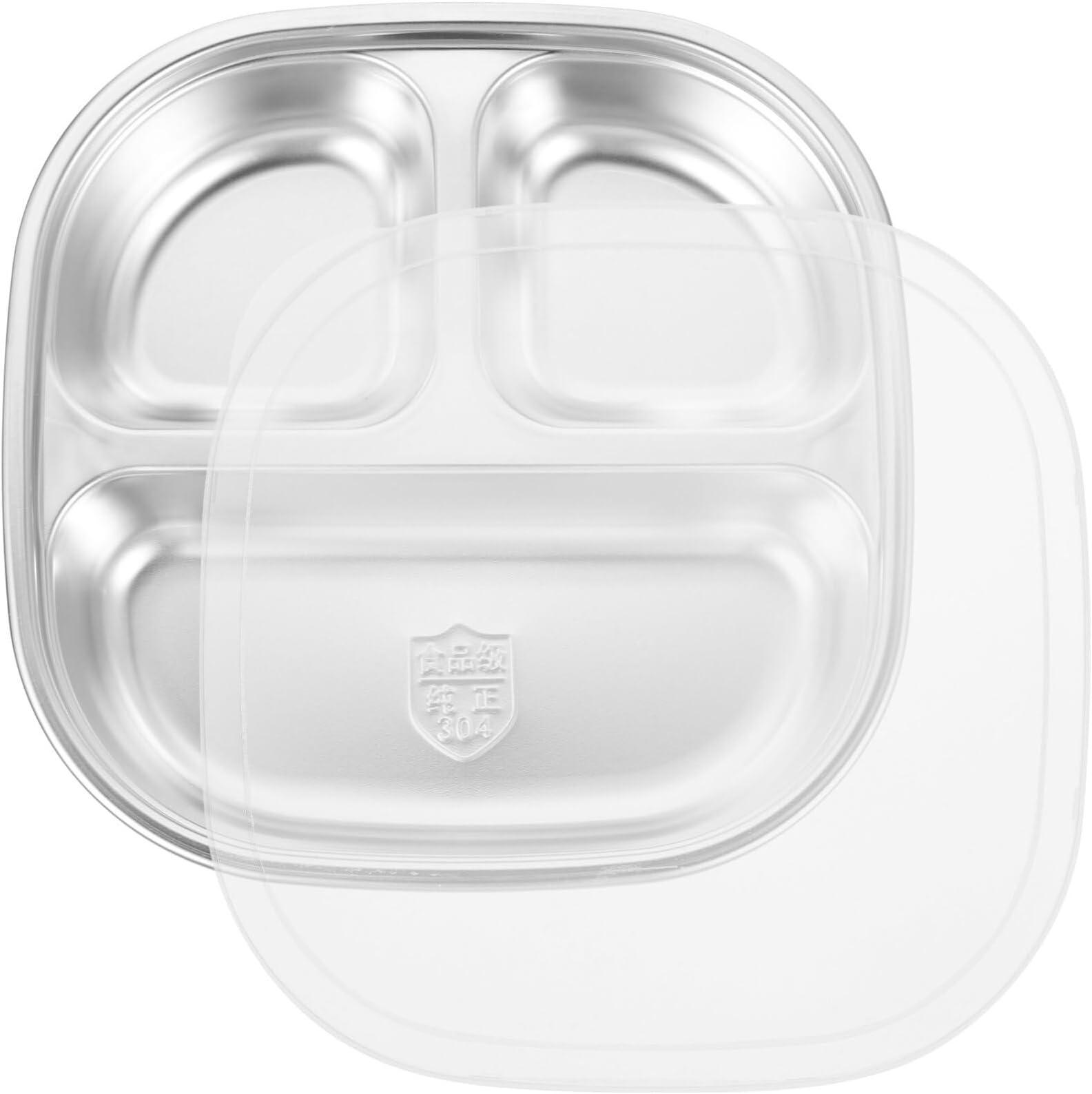 Amazon.com: Sosoport Snack Containers Portion Control Plate Stainless ...
