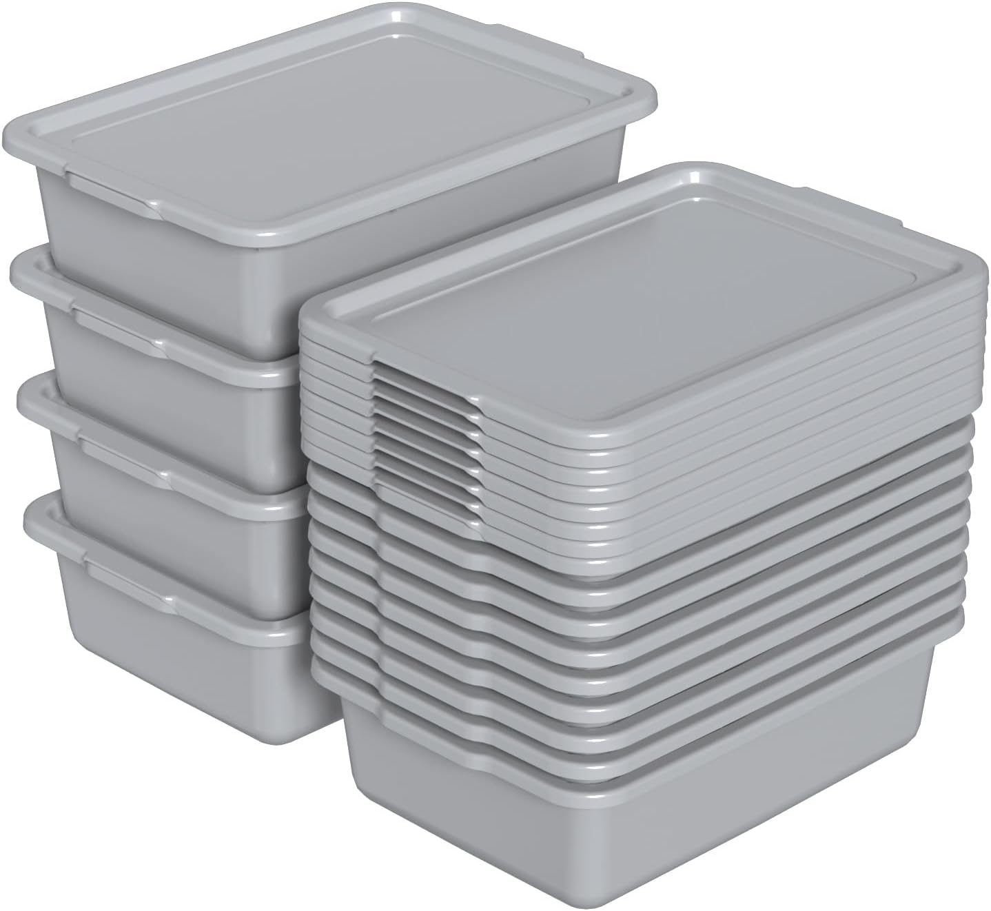 Amazon.com: Farmoon 12-Packs 13 L Commercial Bus Tubs with Lids ...