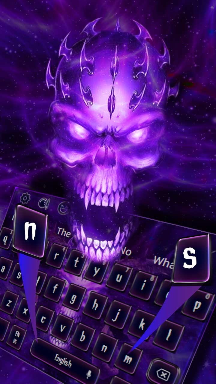 Purple Neon Skull Keyboard Theme-Amazonアプリストアのアプリ