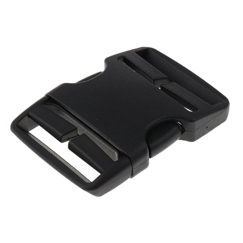 Black Nylon PVC Side Release Buckle Backpack Webbing Buckle 50mm ...