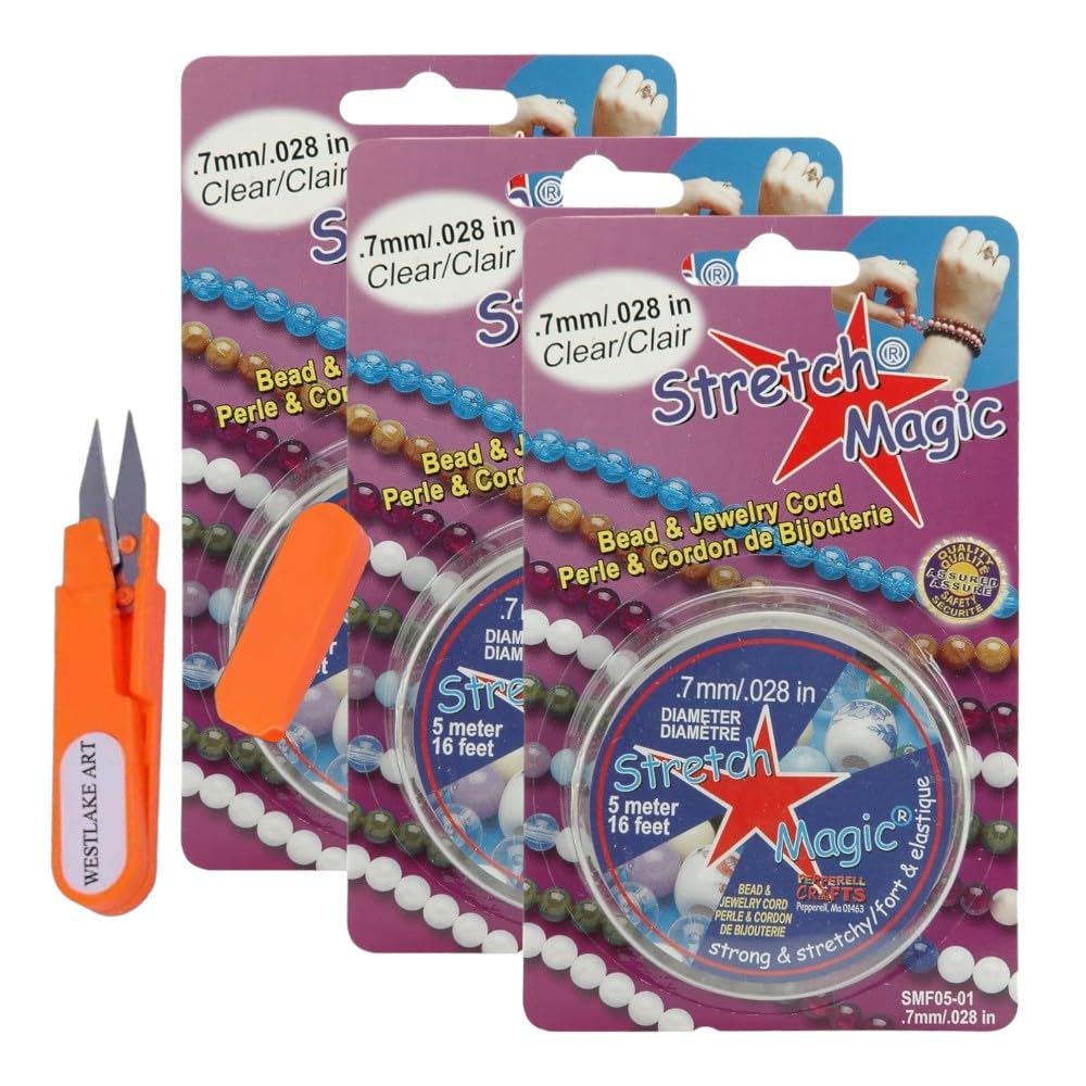 Amazon.com: westlake art Stretch Magic Bead & Jewelry Cord, 0.7mm ...