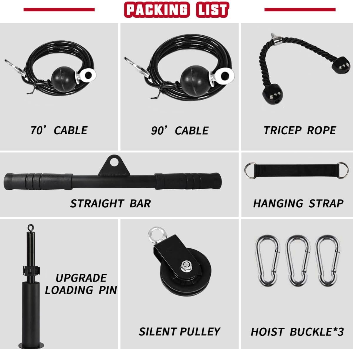 Sistemas de polea de elevación para gimnasio en casa con cable de ...