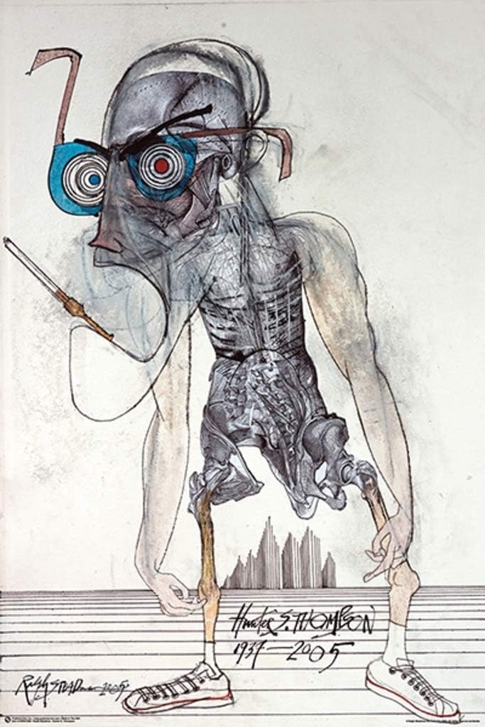 Amazon.com: Hunter S. Thompson - by Ralph Steadman - Poster - 24" x 36"