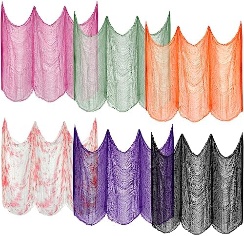 Amazon.com: Xgunion Halloween Creepy Cloth 6PCS 30×72inch Black ...