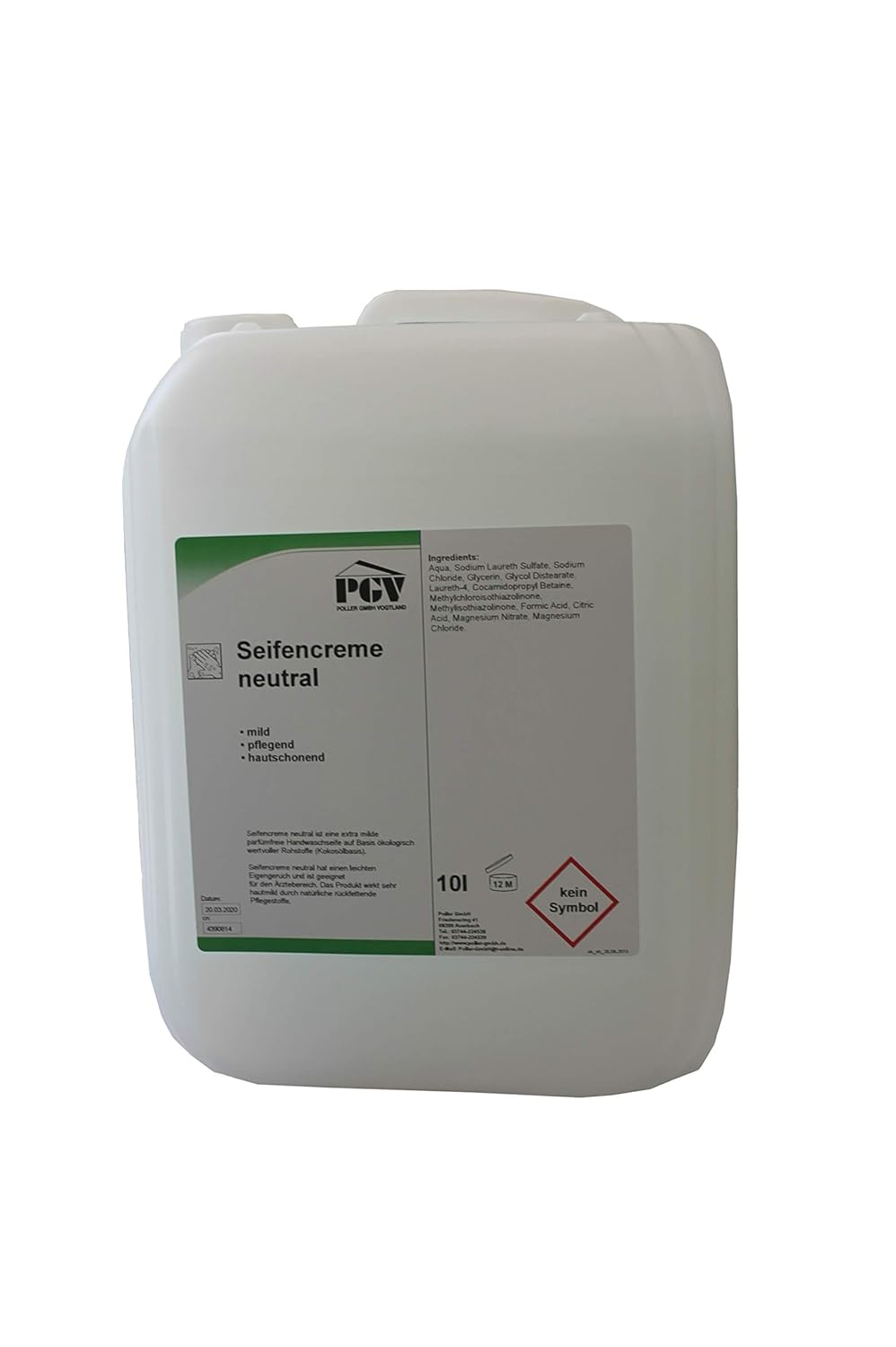 Seife - NEUTRAL parfümfrei - Cremeseife Seifencreme Flüssigseife 10 ...