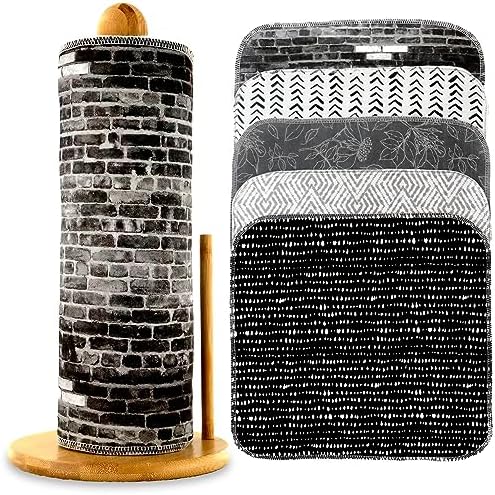Amazon.com: Reusable Paper Towels Washable Roll: 50Pack Paperless Paper ...