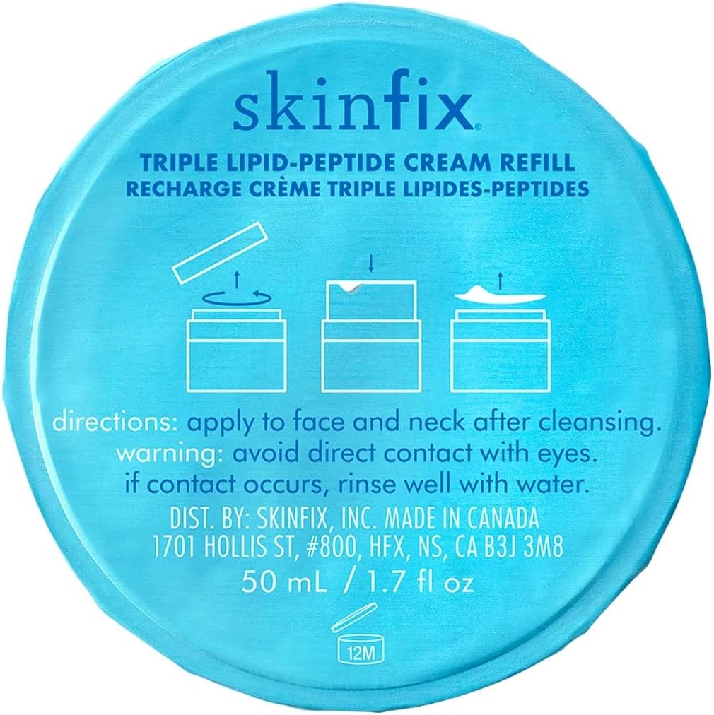 Amazon.com: Skinfix Triple Lipid-Peptide Cream Refill - 1.7 oz - Rich ...