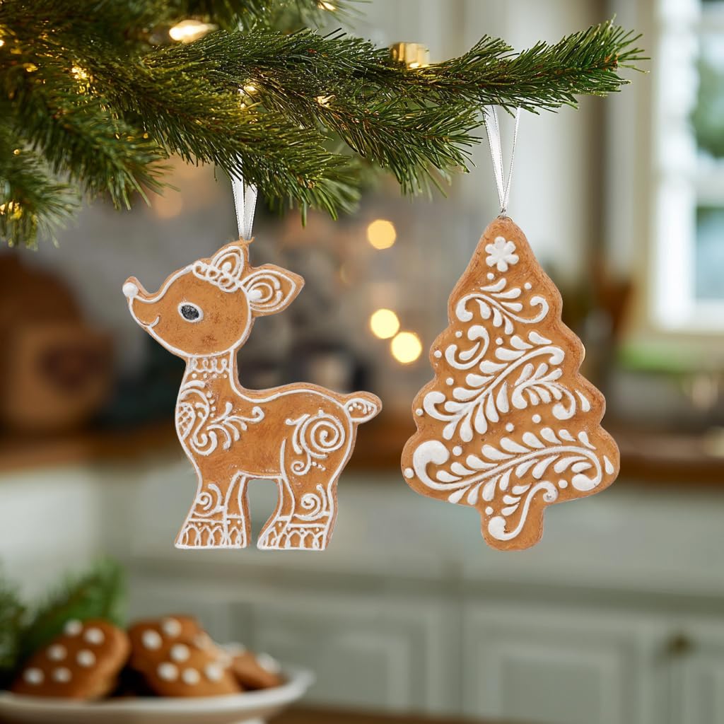 Amazon.com: Cynkeyee Gingerbread Christmas Decorations Christmas ...