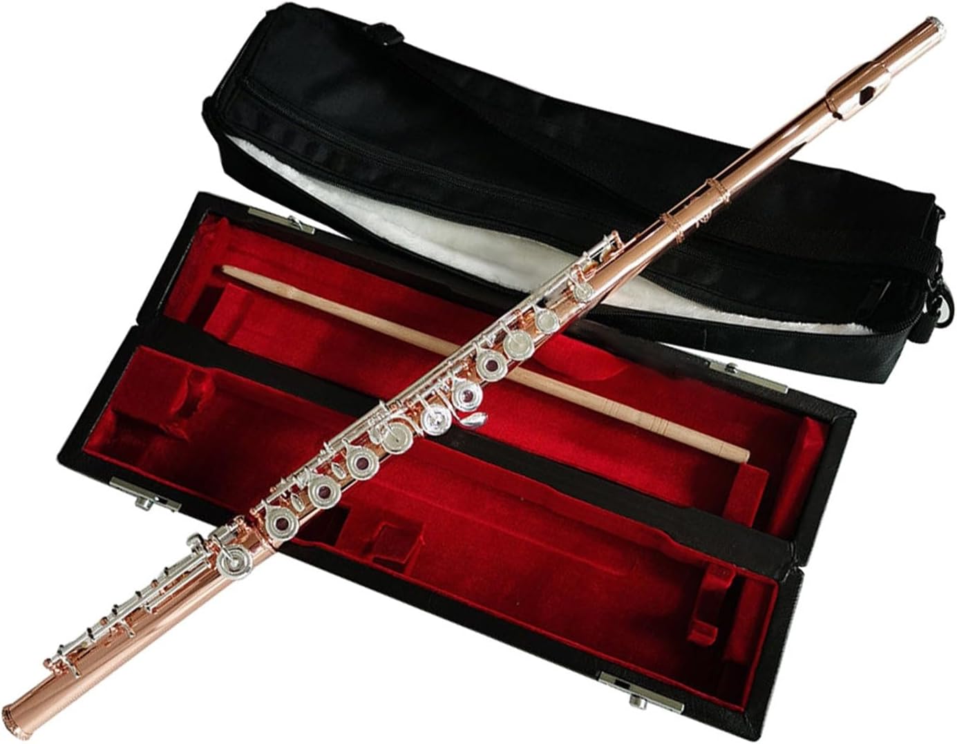 Amazon.com: TSTS Flutes Musical Instrument Rose Gold Plated Flute 17 ...