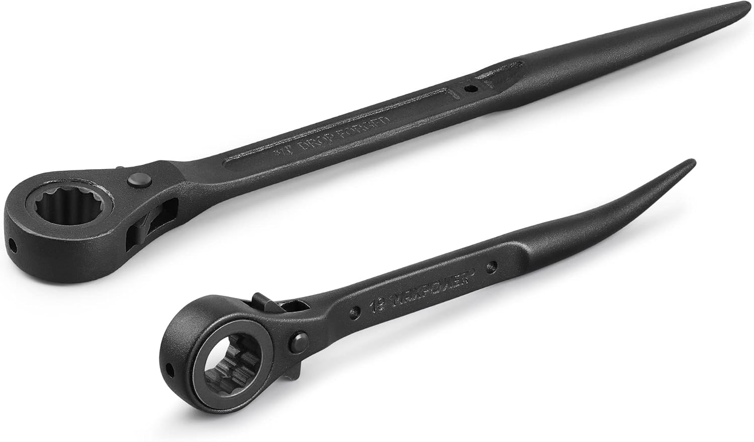 MAXPOWER 2PCS Low Profile Ratchet Scaffold Wrench Set, 7/8 Inch x 3/4 ...