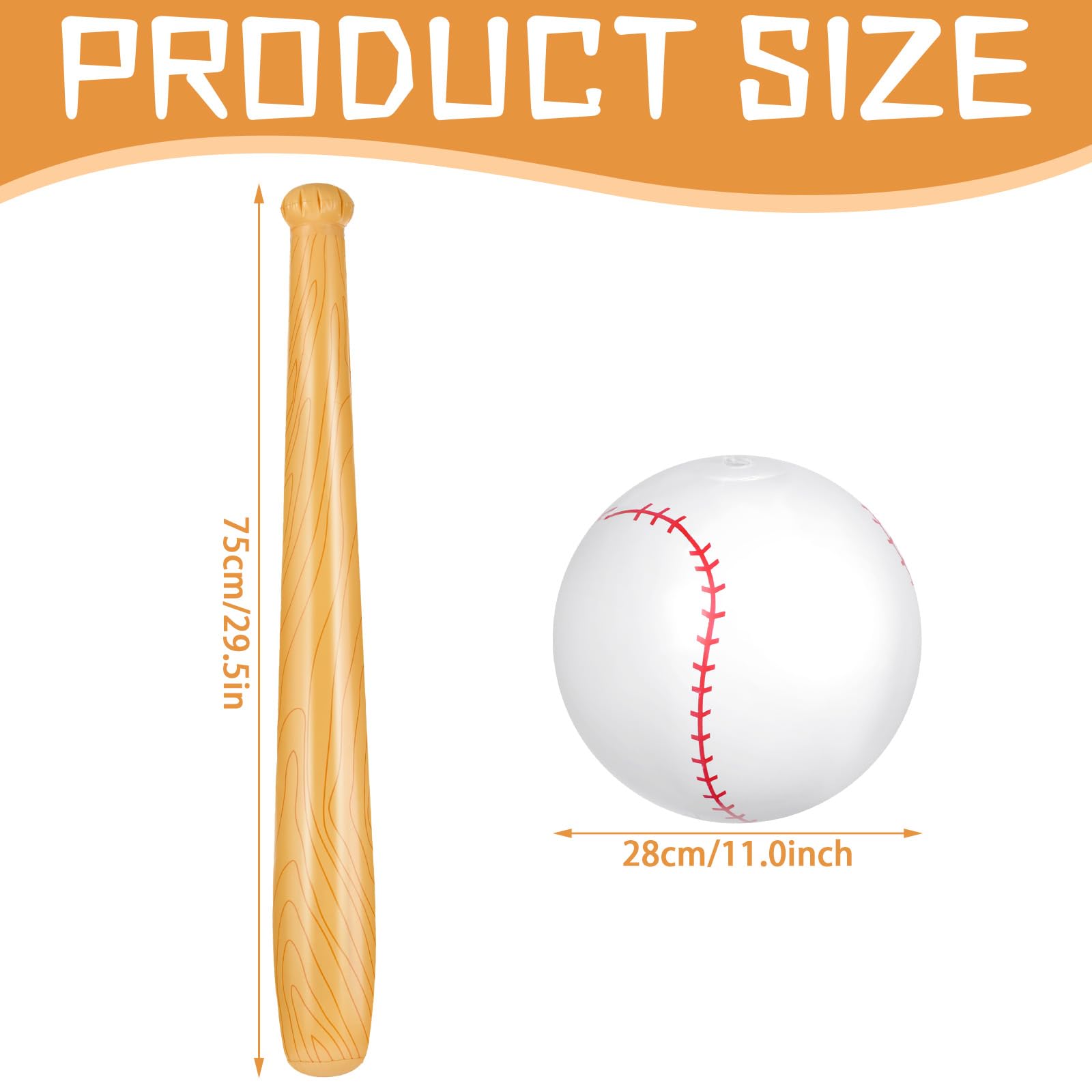 Snapklik.com : Lewtemi 3 Pcs Set Of Inflatable Baseball Bat Beach Ball ...