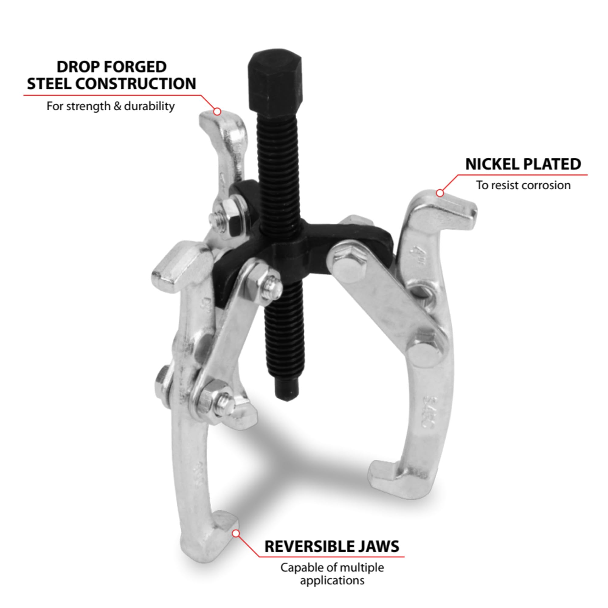 Snapklik.com : Performance Tool 3" 3-Jaw Gear Puller