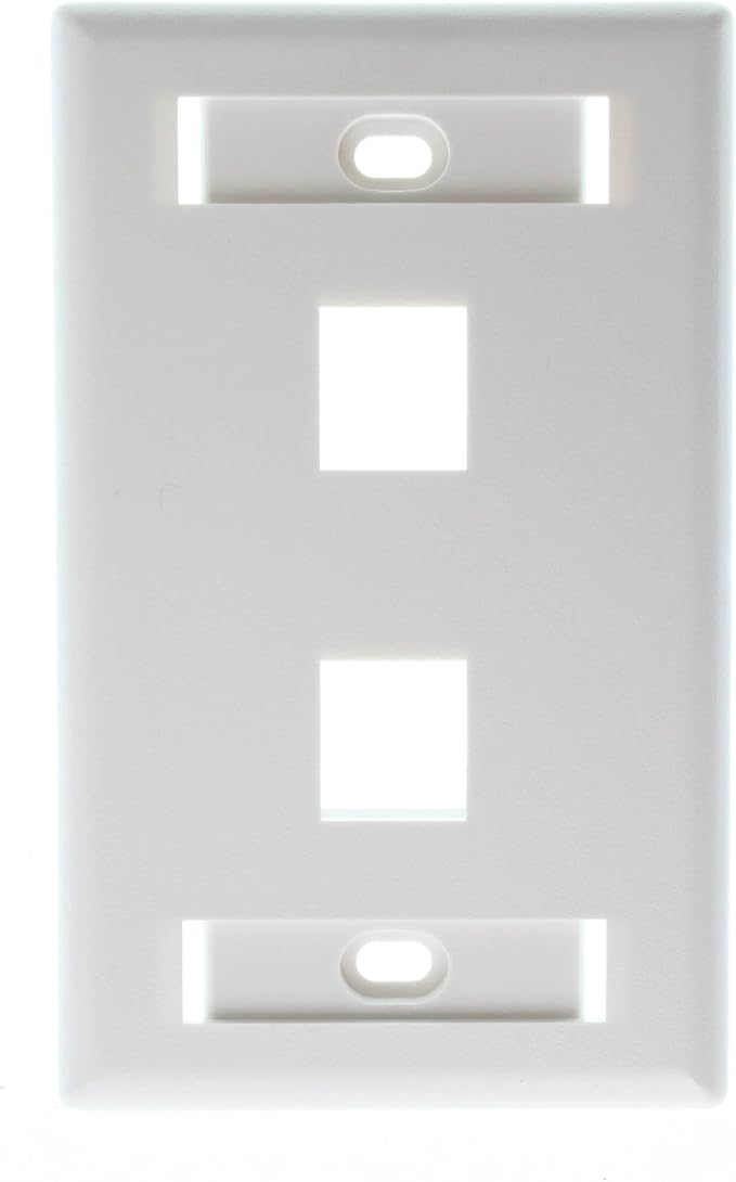 Amazon.com: Belden AX102655 2-Port Single Gang Keyconnect Faceplate W ...