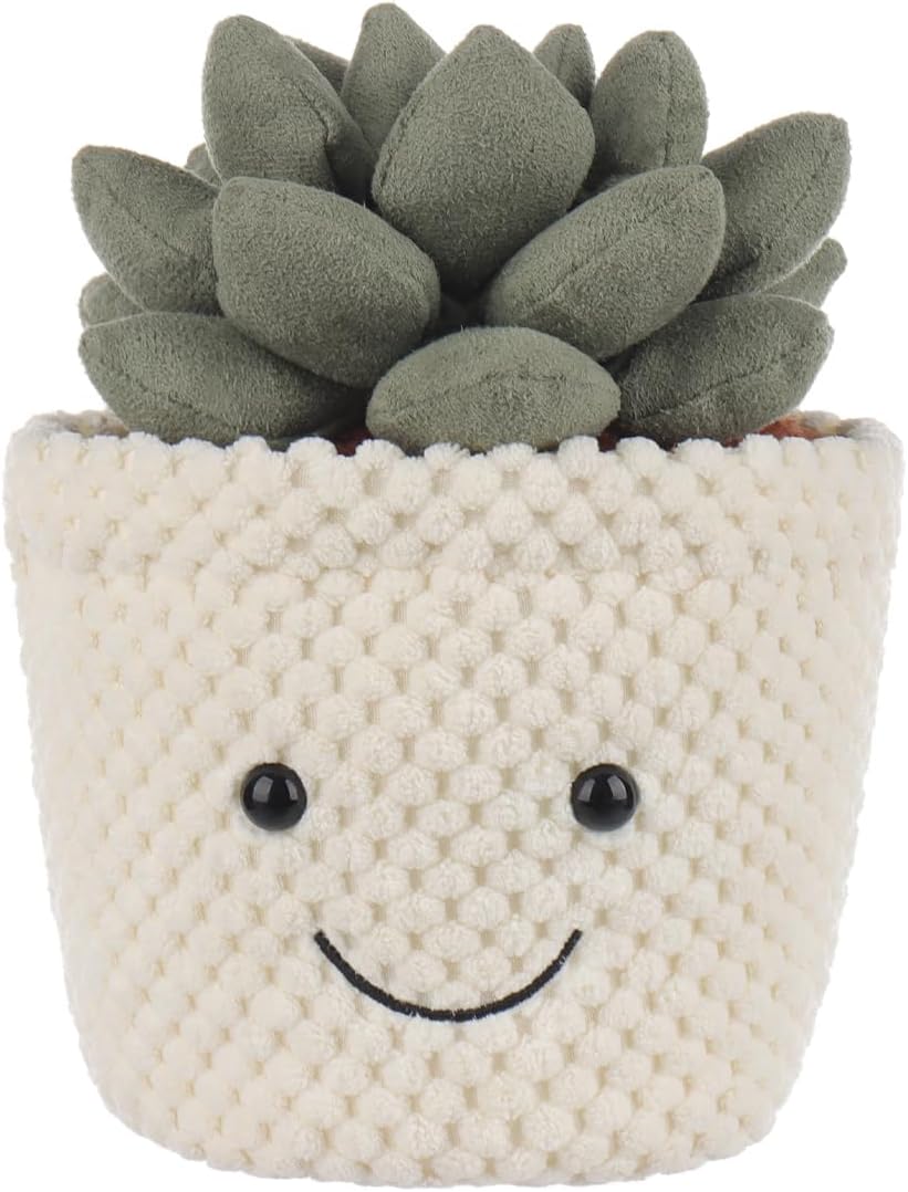Apricot Lamb Soft Succulent Plant Plush Toy, Stuffed Green Pot, Kawaii ...