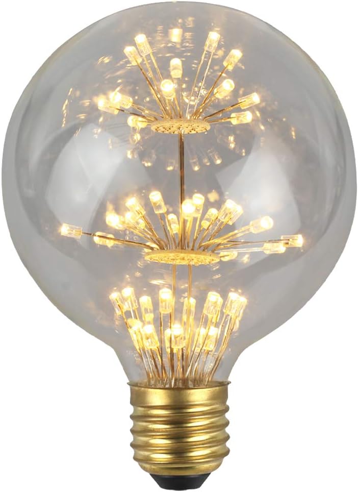 TIANFAN Vintage Led Bulb G95 Firework 3Watts Edison Bulb 2200Kelvin ...