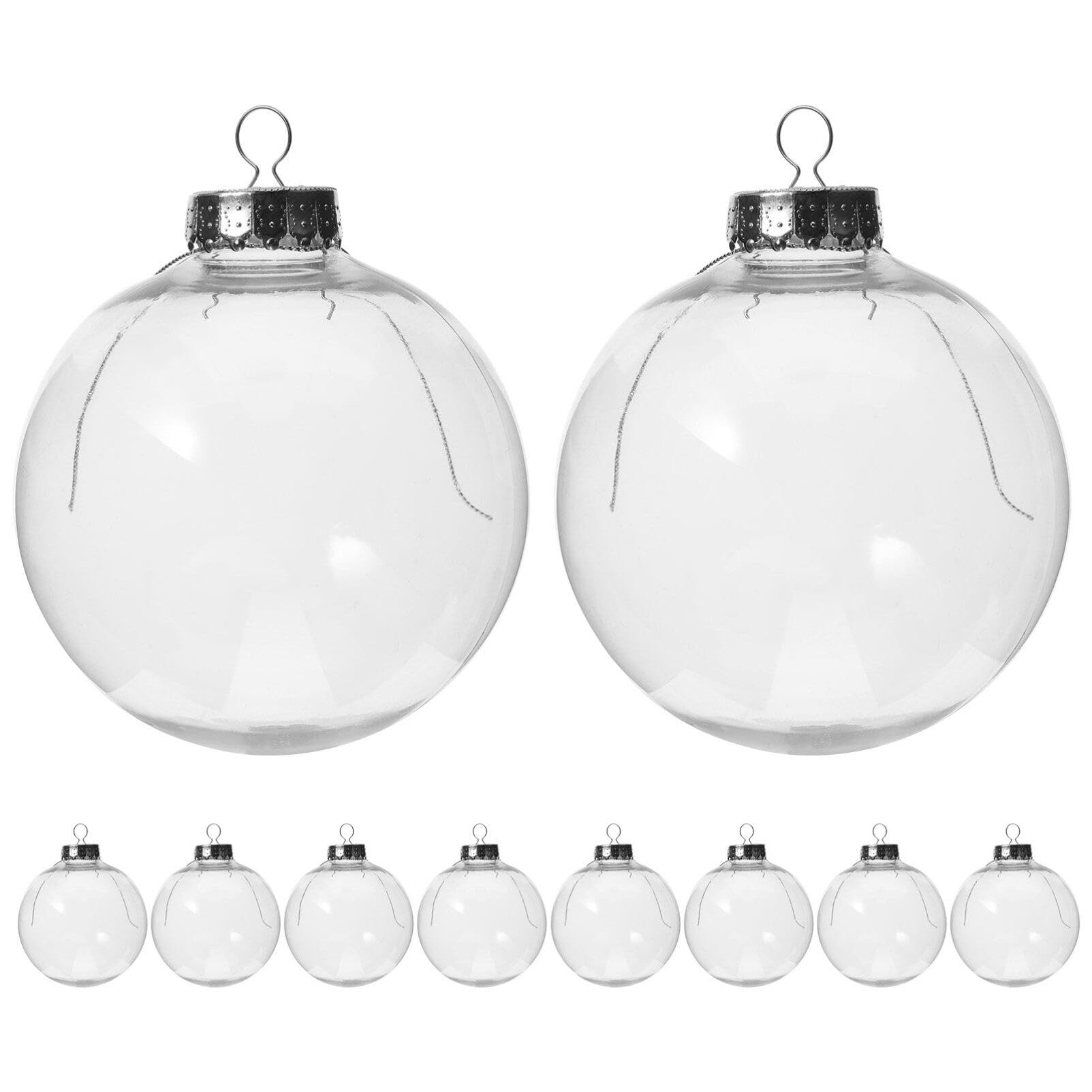 Kichvoe Bolas De Adorno Navideñas Transparentes 10 Uds. Esfera ...