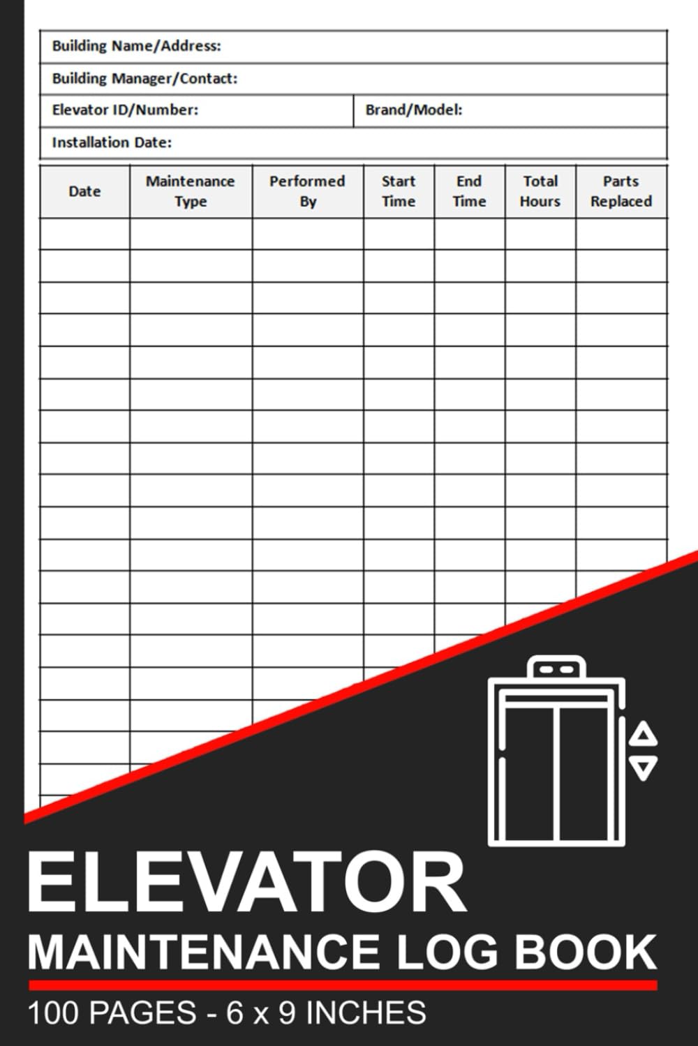 Buy Elevator Maintenance Log Book: Elevator Repair & Maintenance ...