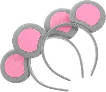 Amazon.com: Beavorty Headband 2pcs, Mouse Ears Costume Accessory Rat ...